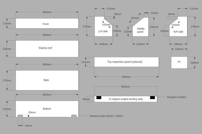 Swift nest box designs free instructions for eaves and corner swift boxes